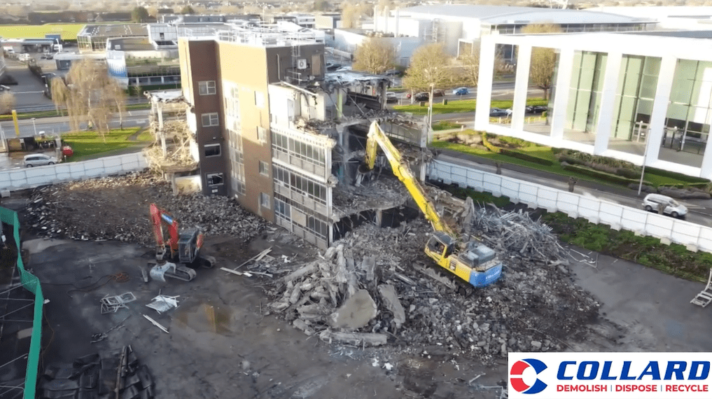 Sensitive high-reach demolition project at Slough - Collard